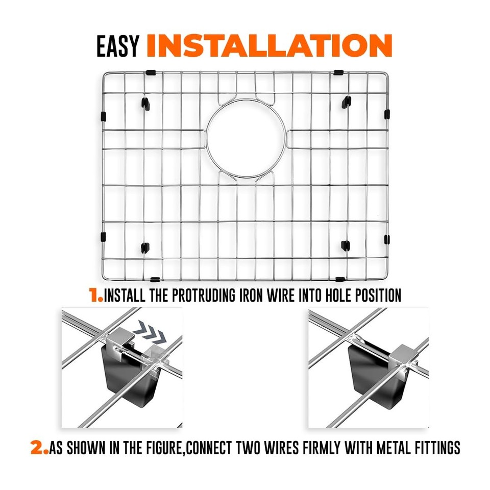 THE LINKING POINT Durable and Versatile Kitchen Sink Grid 19"x14 ...
