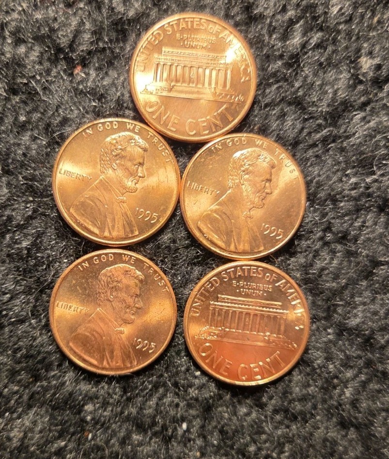 1995 Brilliant Uncirculated MS Red++ Lincoln Cent Memorial | eBay