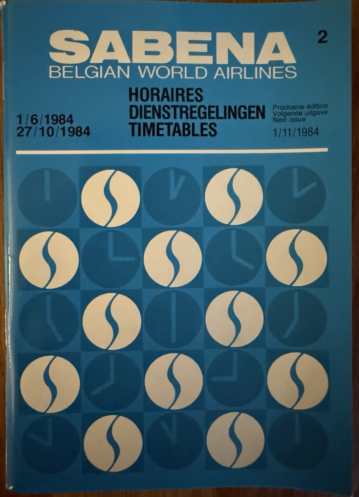SABENA BELGIAN AIRLINES TIMETABLE SUMMER 1984 NO.2 ROUTE MAP | eBay