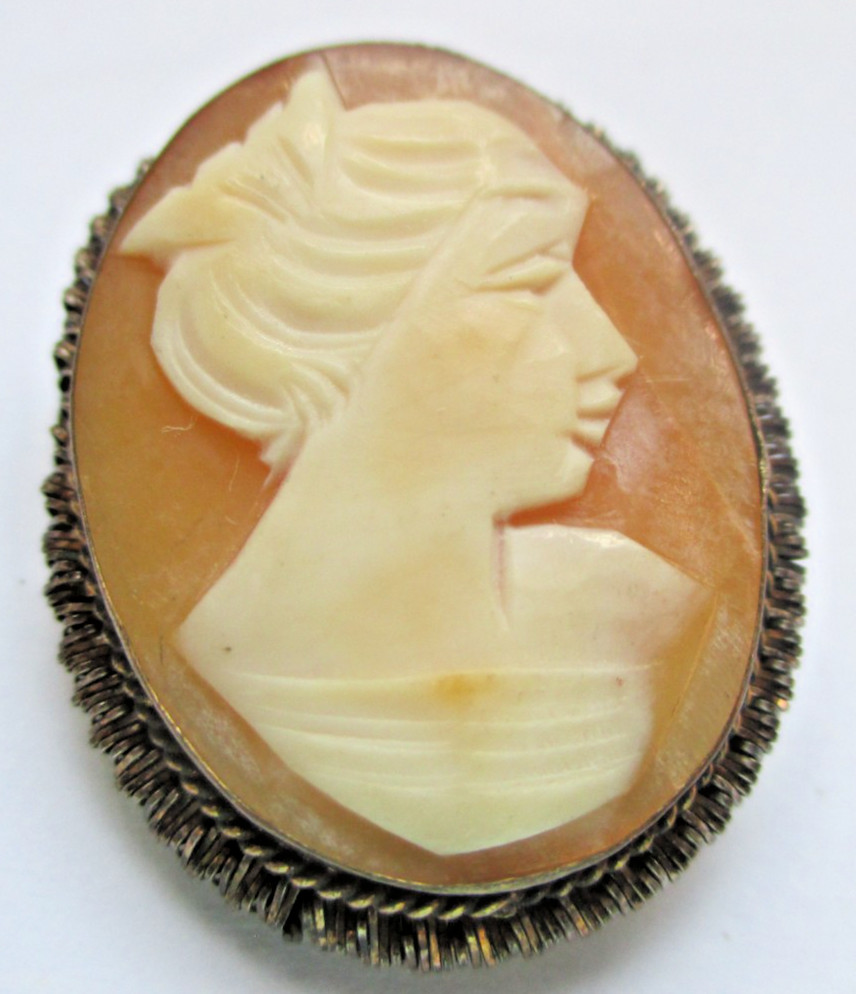 Antique Unique Genuine Cameo Pendant Brooch Stunning … - Gem