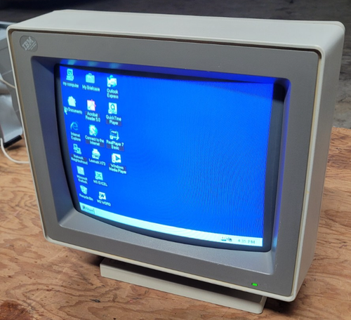 IBM 8512-001 Color VGA CRT Monitor W/STAND - WORKS great for retro ...