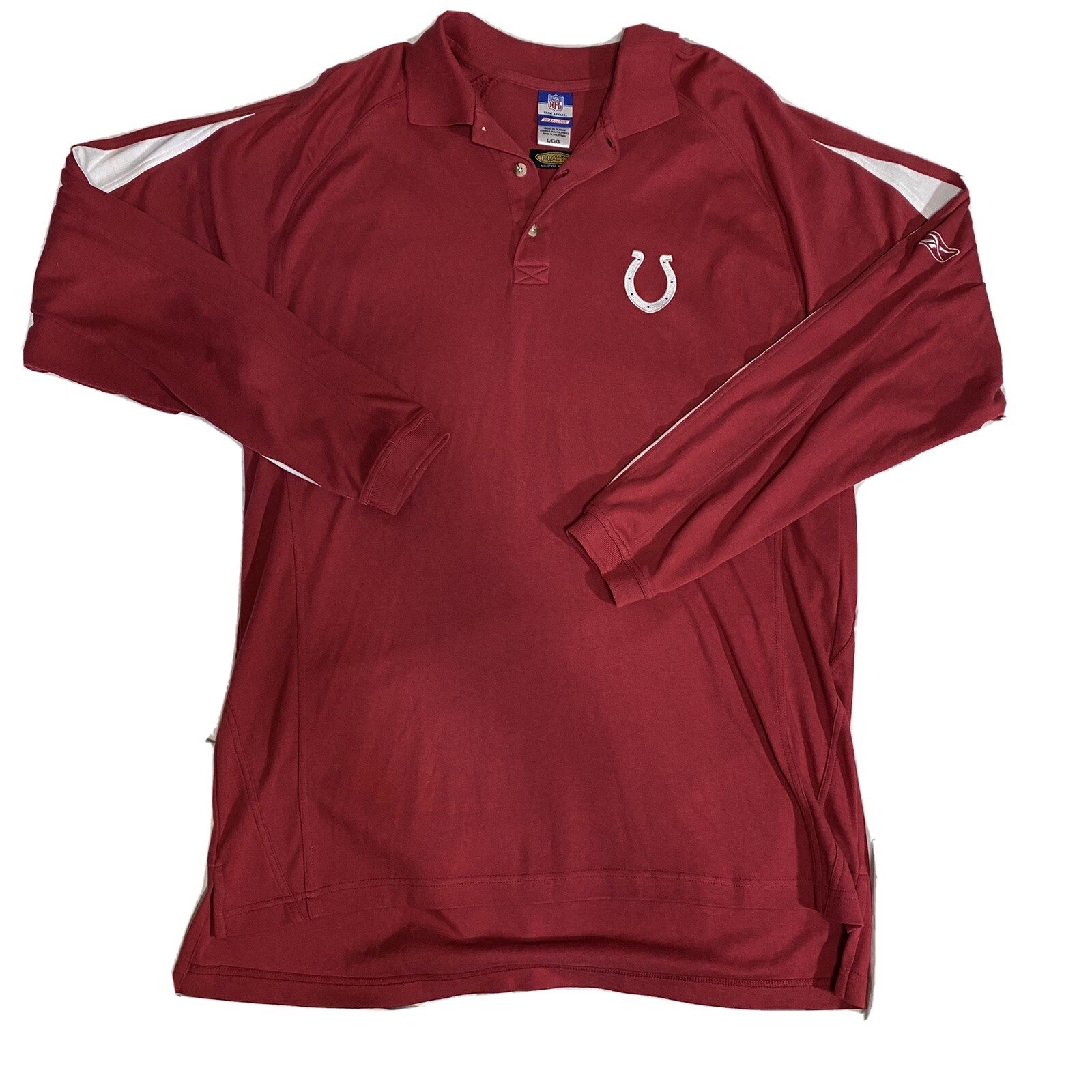 Vintage Indianapolis Colts Reebok Long Sleeve Collared Shirt Red Large ...