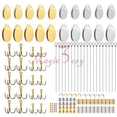 140pcs Inline Spinner Making Kit Spinnerbait Accessory Blades Clevis ...