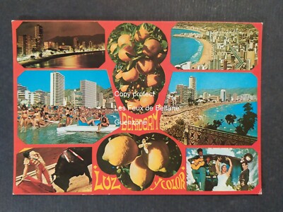 BENIDORM ESPAGNE multivues BENIDORM LUZ Y COLOR carte postale | eBay