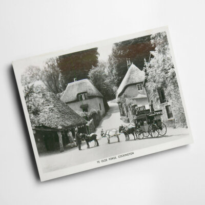 A4 PRINT - Vintage Devon - Ye Olde Forge, Cockington | eBay UK