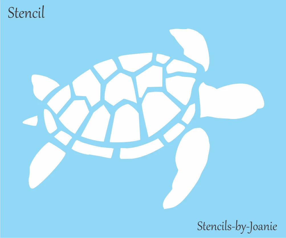 Simple Sea Turtle Stencil