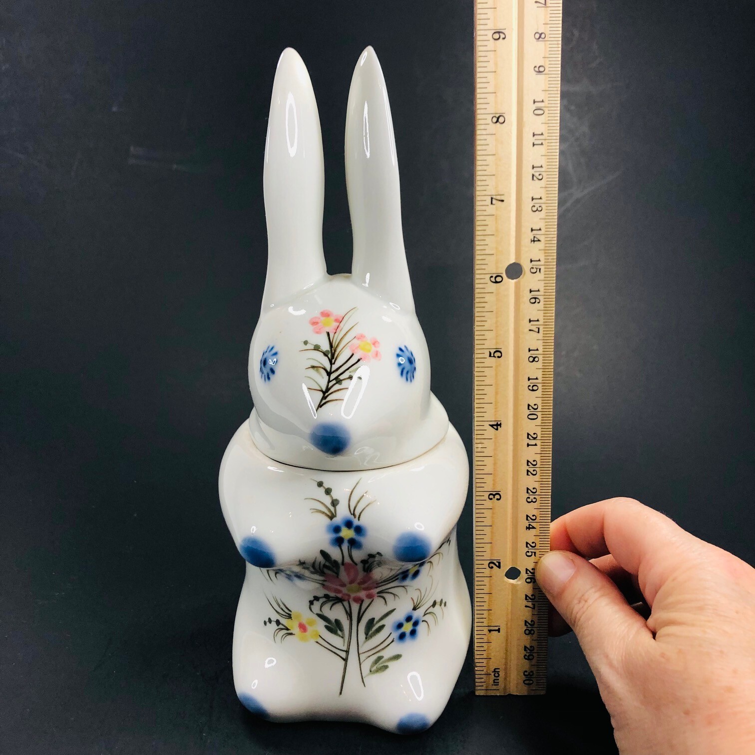 Viana do Castelo Floral Rabbit Jar by Leonor Portugal Hand Painted ...