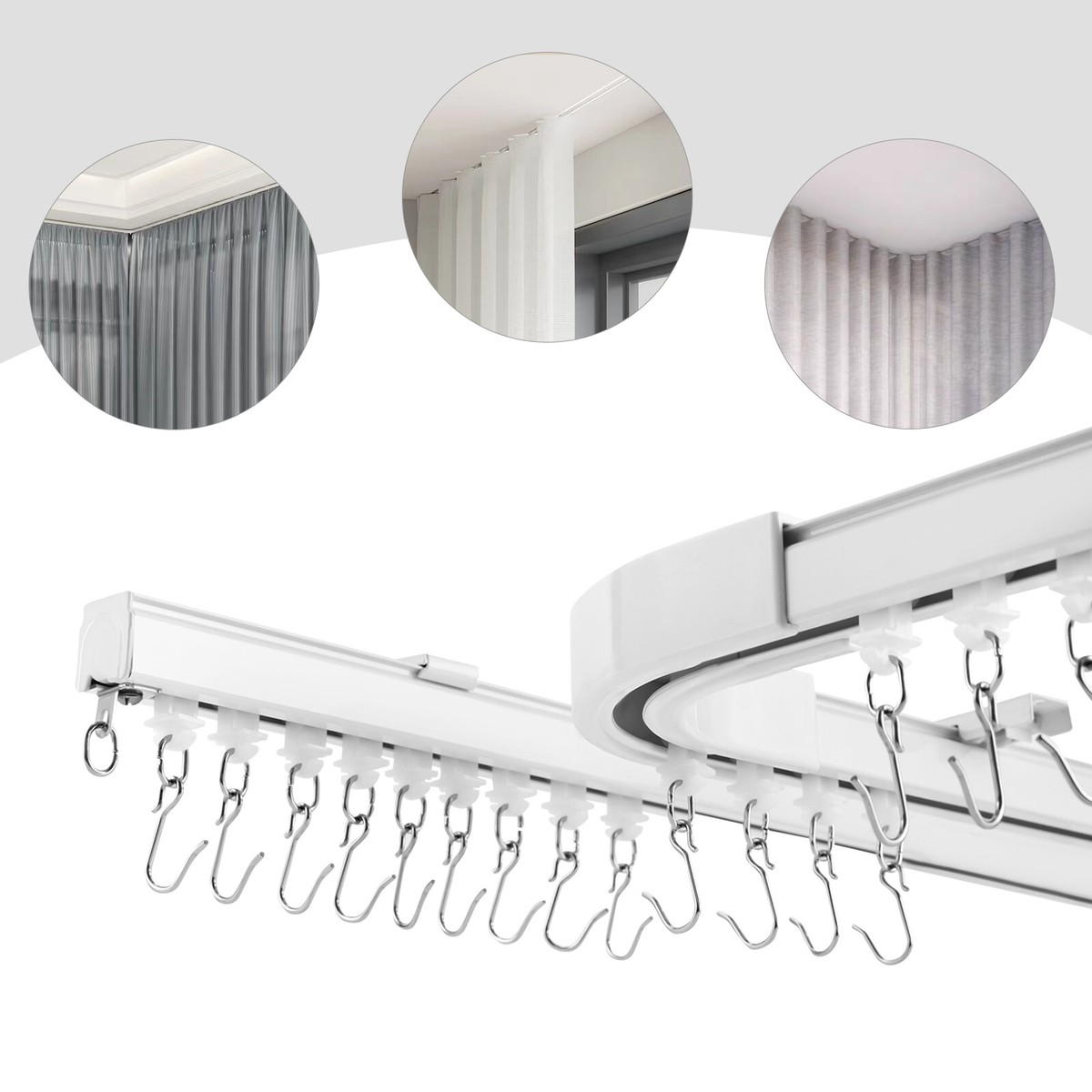 Curtain Rail System 2 SUPERGLIDE Extendible Curtain Tracks | Quickfit