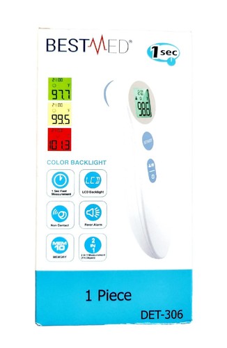 BESTMED - Forehead Thermometer 1 Second Infrared Non Contact DET-306 ...
