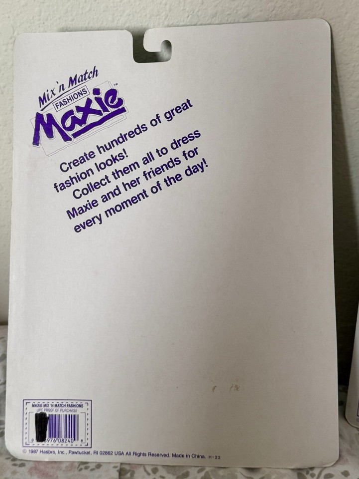 Vintage 1980s Hasbro Mix 'n Match Fashions Maxie Doll 11.5 " Outfit NIP ...