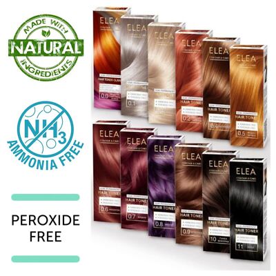 Elea Semi Permanent Hair Toner Perfect Colour Dye Amonia & Peroxide ...
