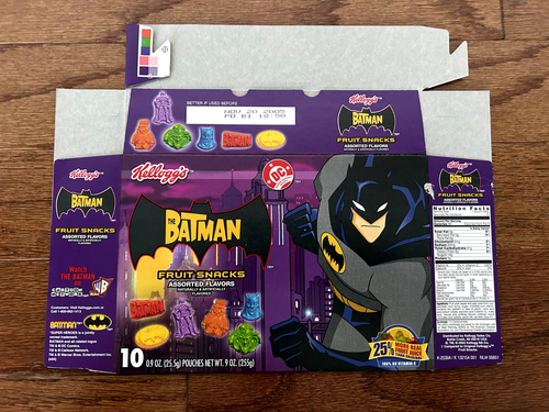 2004 (Kellogg's) "THE BATMAN" (FRUIT SNACKS) "CARTOON NETWORK" Empty ...