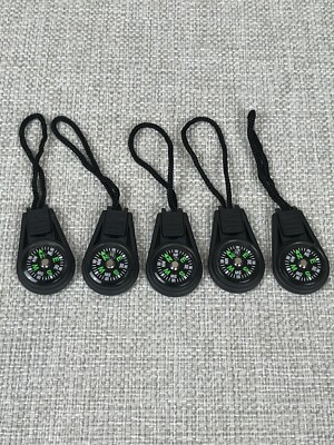 5 Pack Mini Compass With String Geocaching Hiking Foraging Cache ...