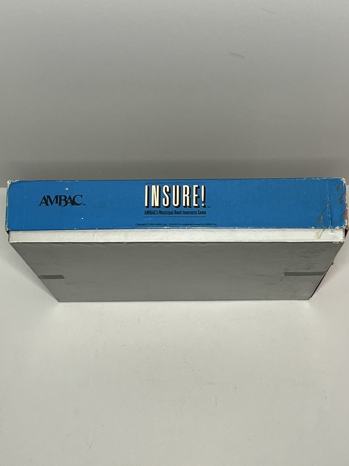 Insure! AMBAC's Municipal Bond Insurance 1986 Game Open Box / Unpunched ...