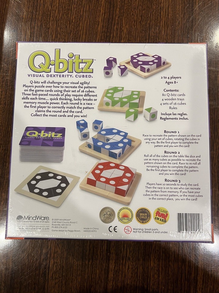 MindWare Q-bitz Visual Dexterity Cubed Pattern Game (CSG-QBITZ) 885346598479| eBay