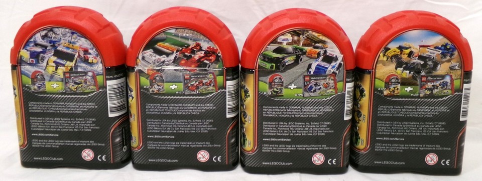 LEGO Racers 8119-8122 Thunder Racer Rally Sprinter Track Marshal Desert ...