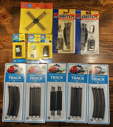 Bachmann N Scale Train Track Lot Of 29 With Switches 90 Degree Crossing ...