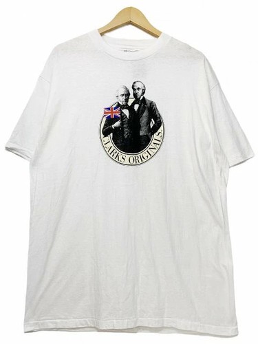 Made In Usa 80S Clarks Originals Print S/S Tee White Xl Short Sleeve T ...