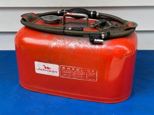 Evinrude Johnson OMC Outboard 6 Gallon STEEL Gas Fuel Tank With Hose ...