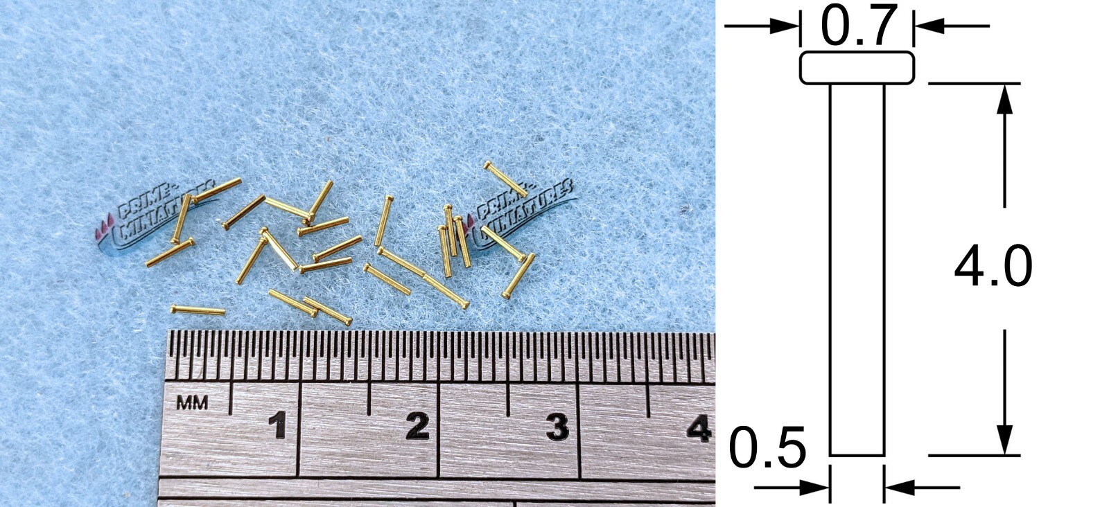 0.3mm 0.5mm, 0.8mm 1.0mm Miniature Brass Rivets x50 Model Upgrade | eBay