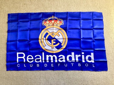 REAL MADRID FC Flag Big Banner Large Size: 150cm X 90cm Brand New Gift ...