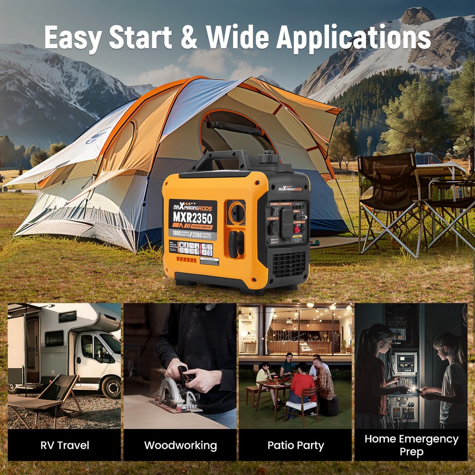 2350 Watt Portable Inverter Generator 15Kg Quiet 58dB For Outdoor ...