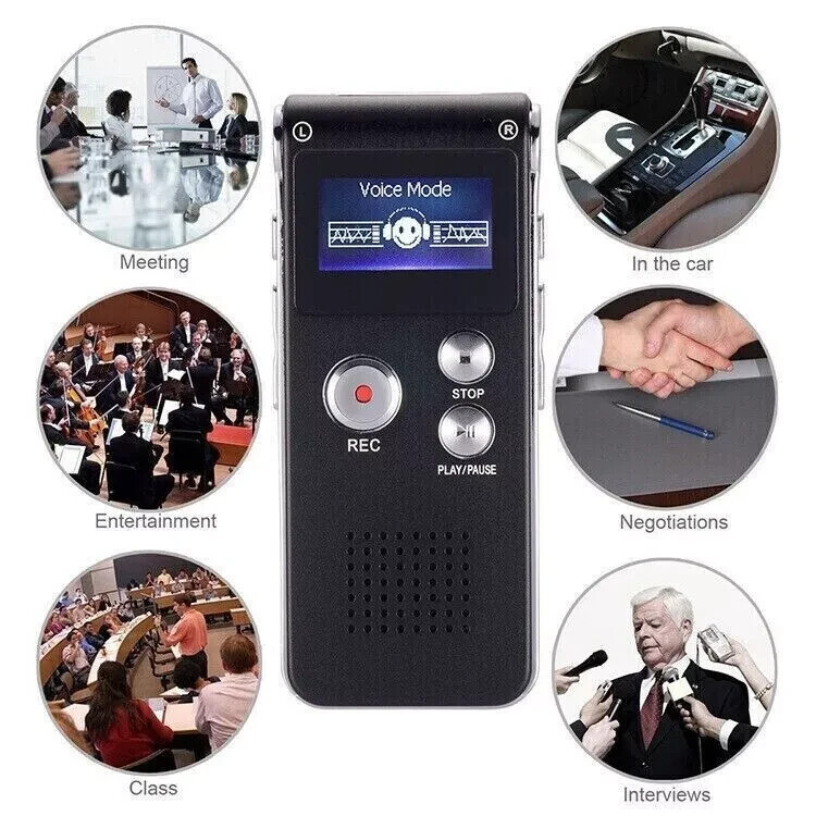 Digital Voice Recorder Mini Dictaphone Audio Sound Recorder Small Spy ...