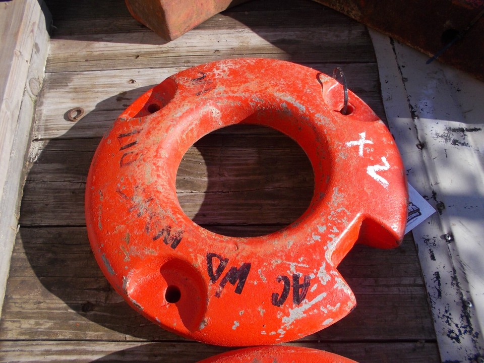 Allis Chalmers AC WD WD45 45 Tractor Original front wheel hub weights ...