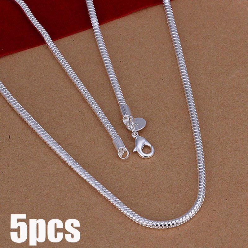 925 Silver 1mm Soft Snake Chain Necklace 16-24” Women Wholesale Lots Handmade | eBay