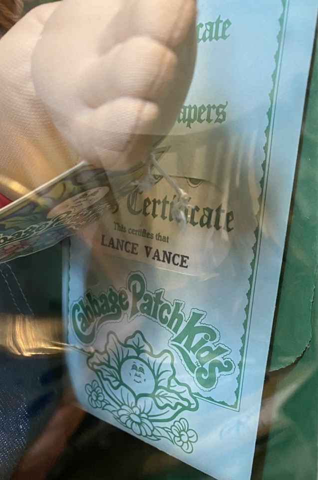 NIB 1985 Cabbage Patch Kids Doll Lance Vance w Birth Certificate 3900 ...