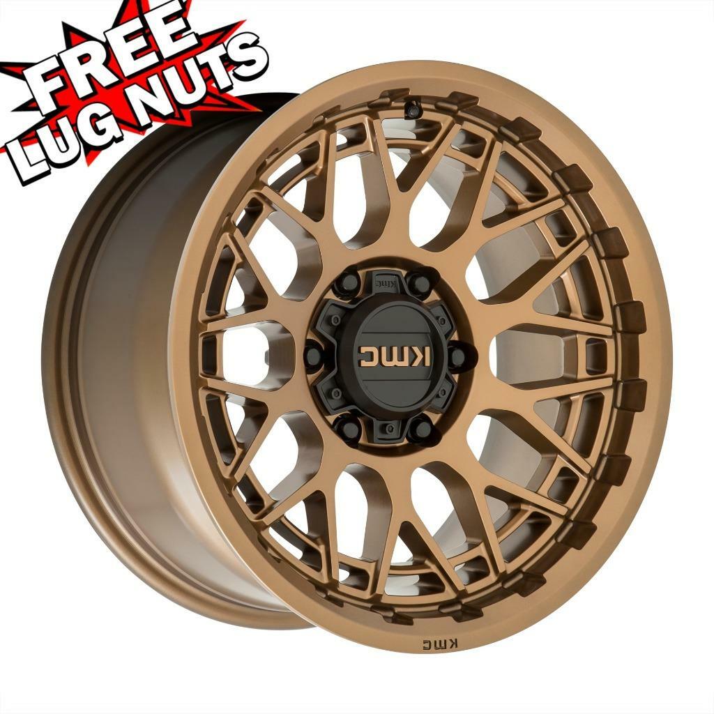 20 inch 20x9 KMC KM722 TECHNIC BRONZE wheels rims 5x5 5x127 +0 | eBay