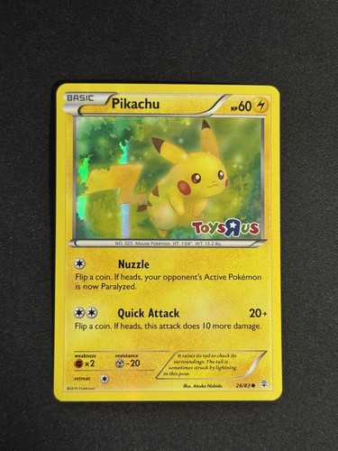 Pikachu 26/83 Holo Rare Toys R Us Promo XY Generations Pokemon 2016 NM ...