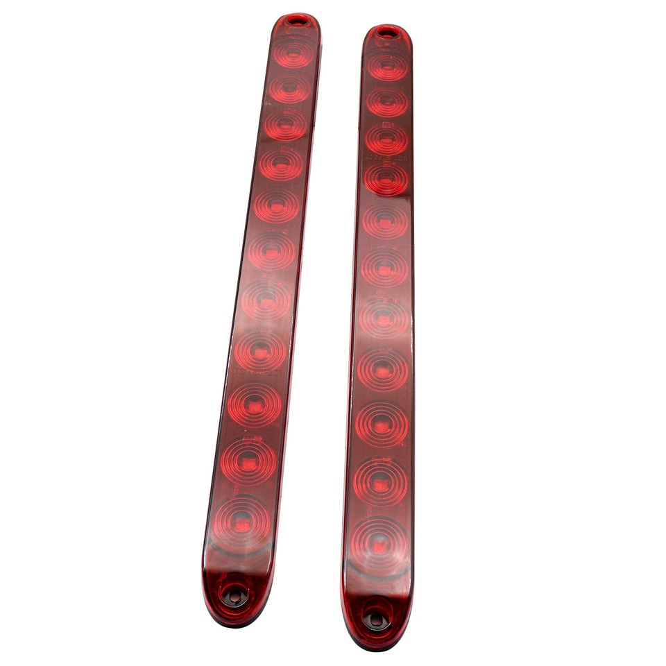 2pcs 16" 11 LED Red Sealed Trailer Truck&RV Stop Tail Rear Brake Turn ...