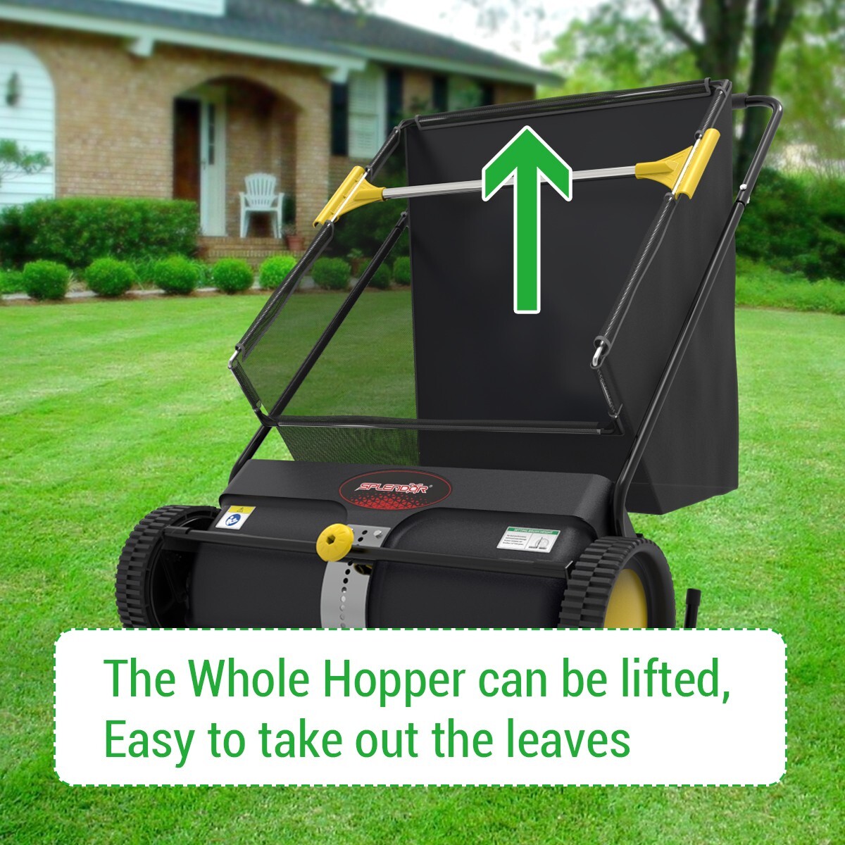 SPLENDOR LS-650A2 26-Inch Walk-Behind Push Lawn Sweeper, 26 Inches ...