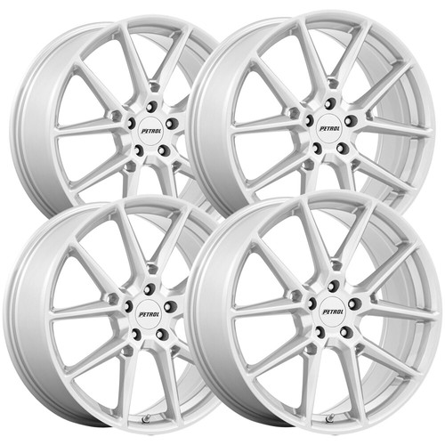 (Set of 4) Petrol PE002 P1E 19x8 5x112 +40mm Silver Wheels Rims 19 ...