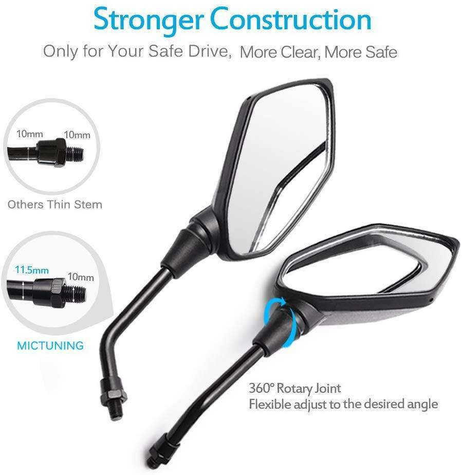 Motorcycle Rear View Side Mirrors For 2018 2017 2016 2015 2014 Kawasaki ...