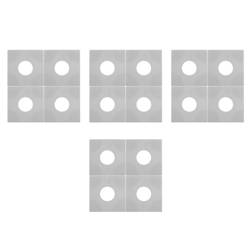 4PCS Plumbing Cover Plates: Shower Pipe Wall Cover Self-Adhesive Square ...