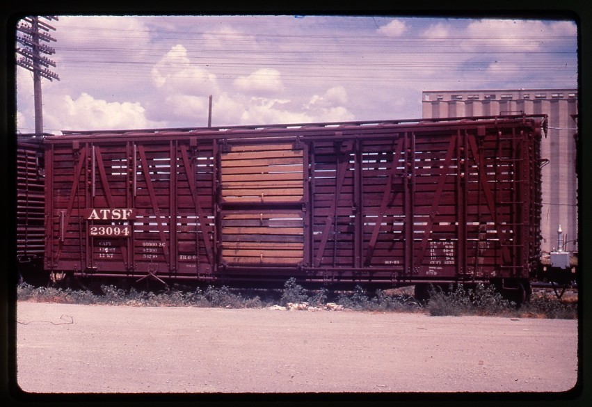 EKTACHROME SLIDE SANTA FE SK-4 DOUBLE DECK STOCK CAR ATSF #23094 CHIONE ...