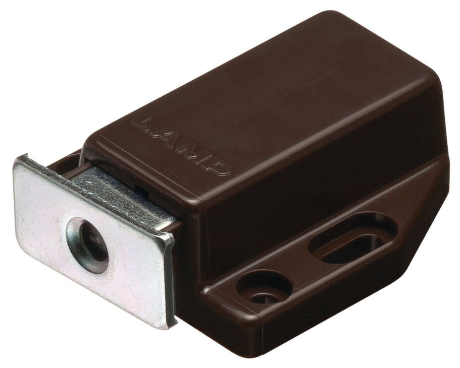Hafele Magnetic Pressure Catch With Extra Long Throw White / Brown ...