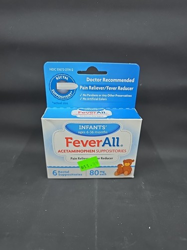 Feverall Infants' Acetaminophen Rectal Suppositories Pain Reliever ...