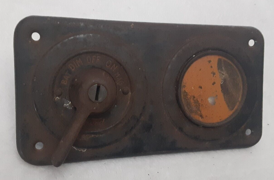 1 ) VINTAGE 1919-25 FORD SCRIPT MODEL T LIGHT IGNITION SWITCH W AMP ...