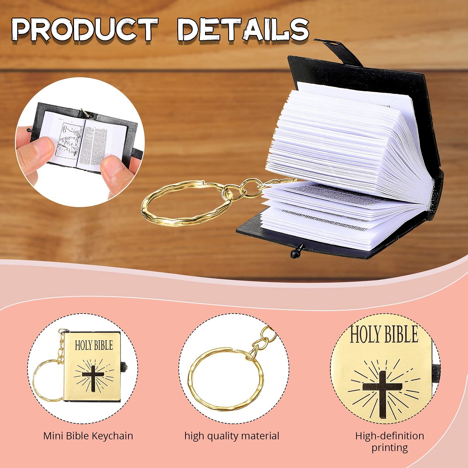18 Pcs Mini Bible Books Keychain for Birthday Wedding Religious Gift | eBay