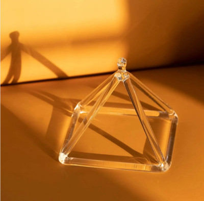8 inch Crystal Singing Bowl Triangle Transparent Singing Pyramid | eBay