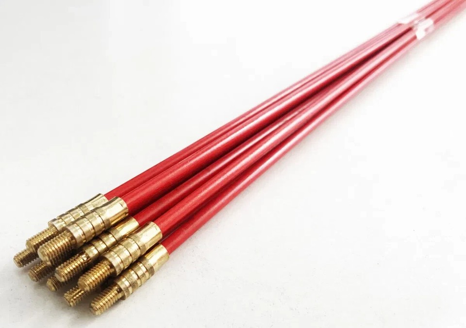 10M Cable Access Kit 1M X 10 Electricians Puller Rods Wires Draw Push ...