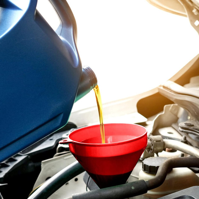 3x Fuel Funnels Set Plastic Long Neck Oil Funnels with Detachable Spout ...