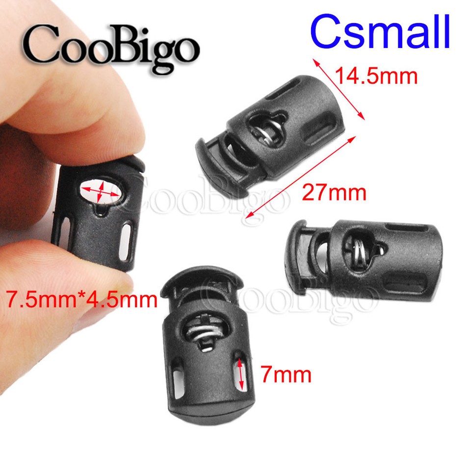 Plastic Spring Cord Locks Toggle Stopper Rope End Adjuster Fastener ...