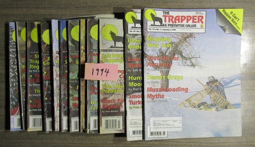 1994 complete year The Trapper and & Predator caller 12 magazines | eBay