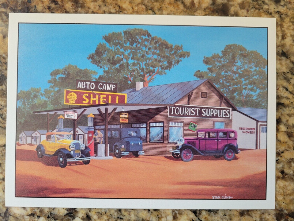 Classic Automobiles 4 lithographs from Original Pantings by Stan Cline ...