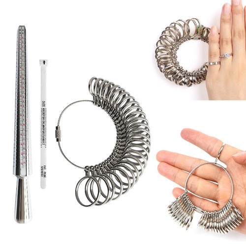 Gift Measuring Scale Practical Ring Sizer Set Gauge Ruler Jewelry Tool ...