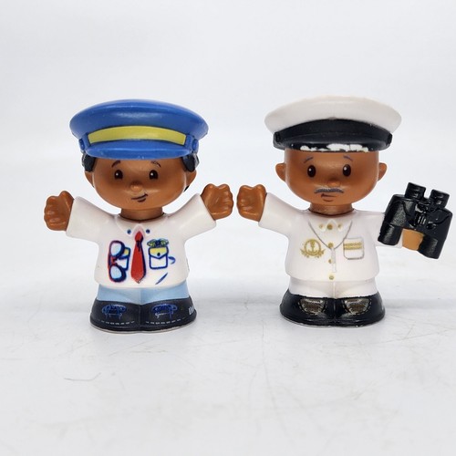 Fisher Price Little People African American Pilot & Captain Figures Toy ...